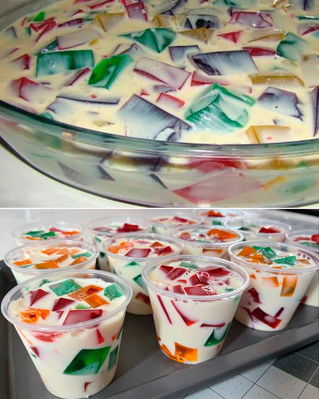 Gelatina Mosaico con Leche Condensada: Un Postre Colorido y Delicioso ...