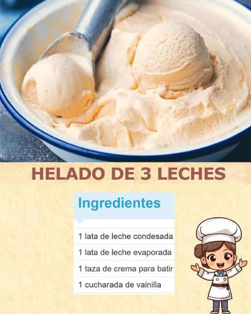 🍦 Helado de Tres Leches: Un Postre que Derrite Corazones 💖 - Viviendo ...