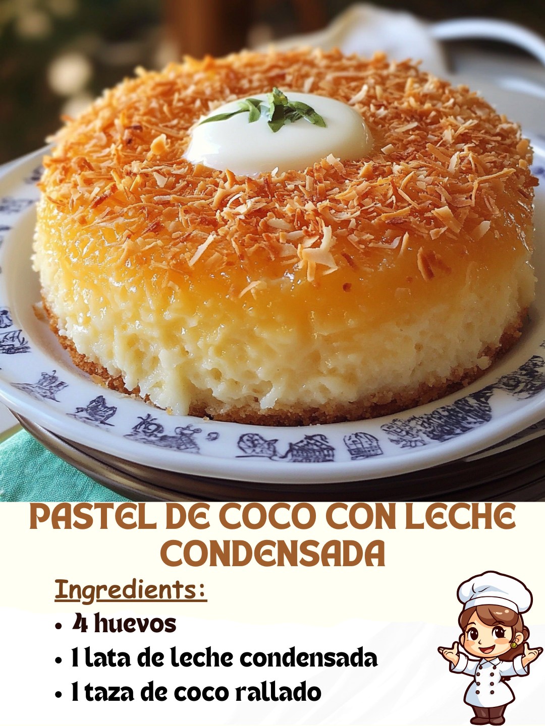 🥥 Pastel de Coco Casero: Un Bocado de Puro Placer 🍰 - Viviendo En Salud